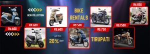 Bike Rentals in Tirupati near Railway station, Bus stand starts from ...